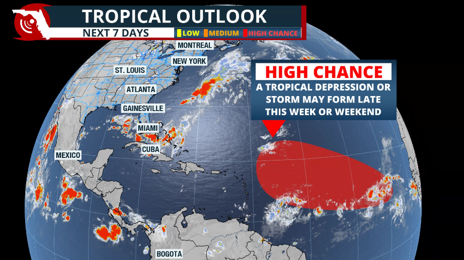There's a high chance for tropical weather formation in the Atlantic ...