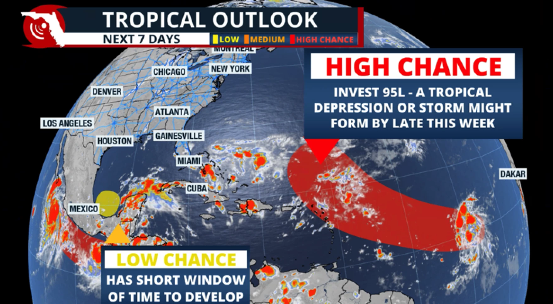 Tropical weather: Invest 95L and a Caribbean disturbance - WMNF 88.5 FM