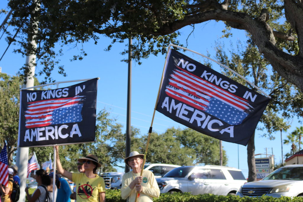 No Kings protest in St. Petersburg - WMNF 88.5 FM