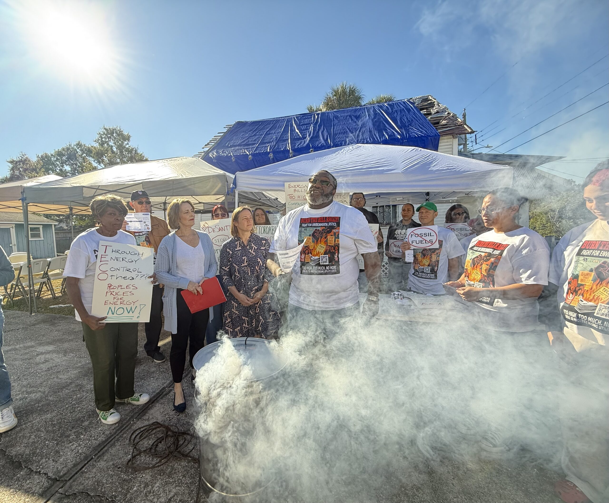 "Burn the Bill" demonstration in Tampa - WMNF 88.5 FM