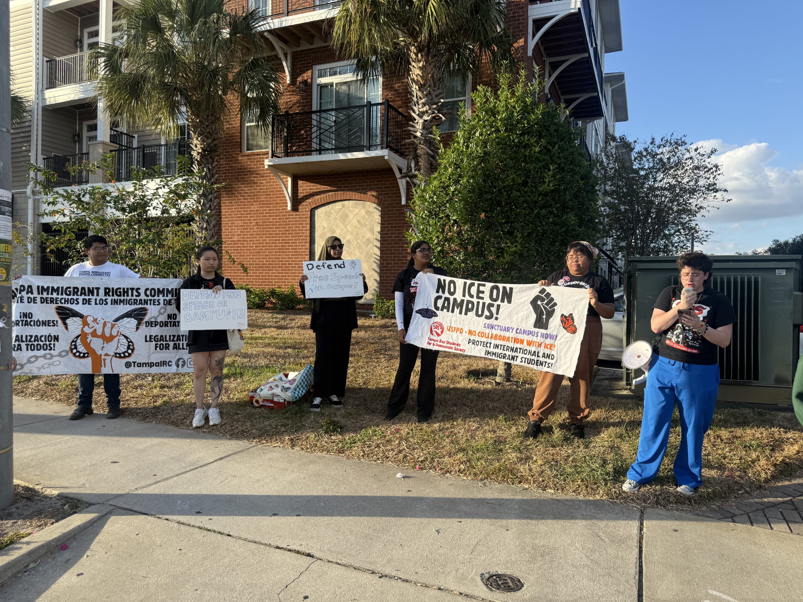 Student activist group demonstrates against the Trump administration ...