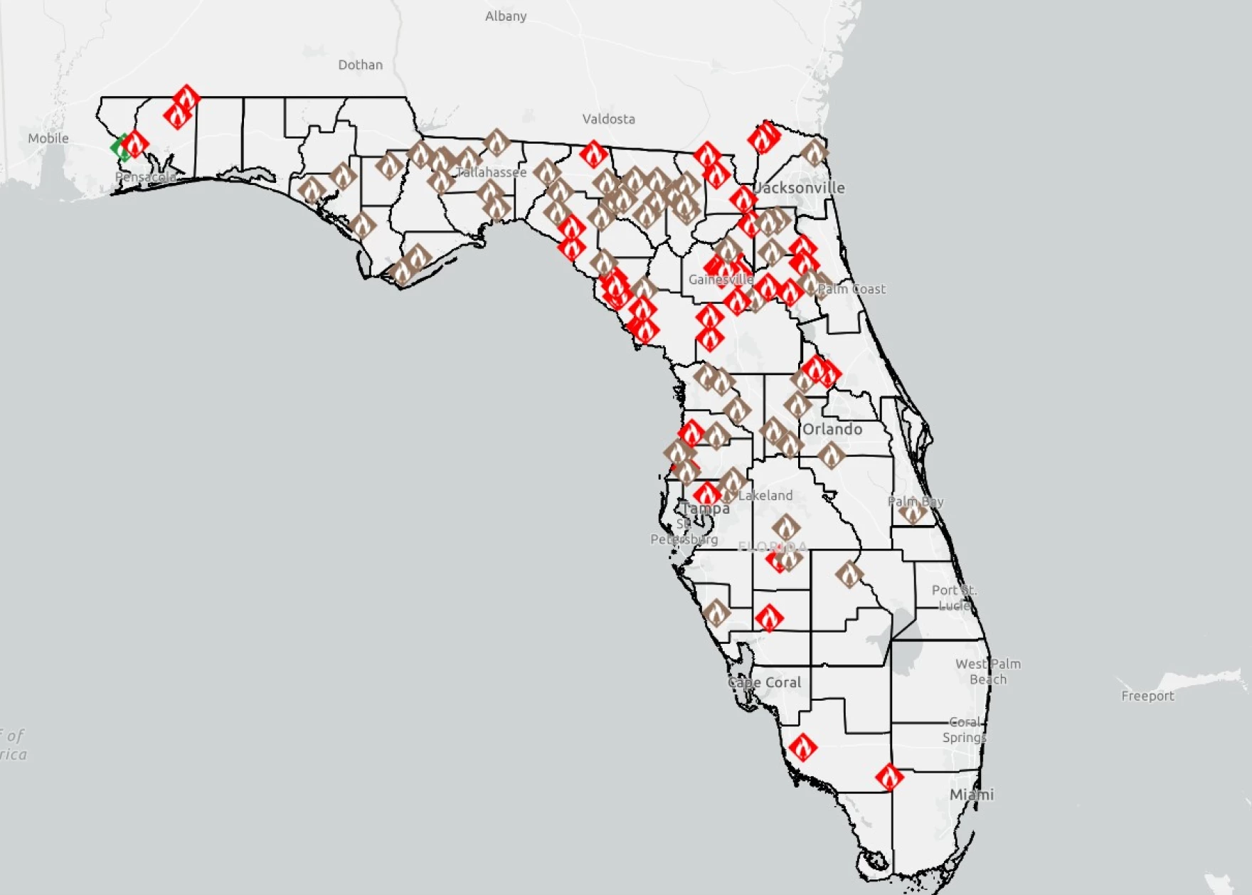 Update: Red Flag Warning - Wildfires erupt around Florida as drought ...